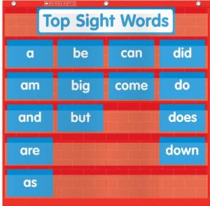 Word Wall Pocket Chart + 100 sight-word cards (издательство Scholastic ...